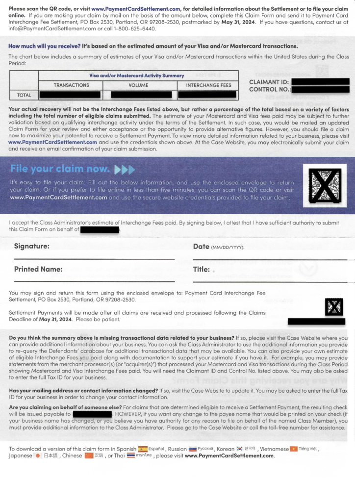 How to claim your share of the $5.5 billion payment card settlement ...