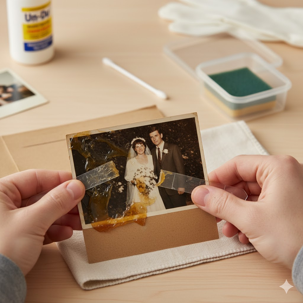 how to remove sticky glue from photos | Photo Scanning & Digitization ...